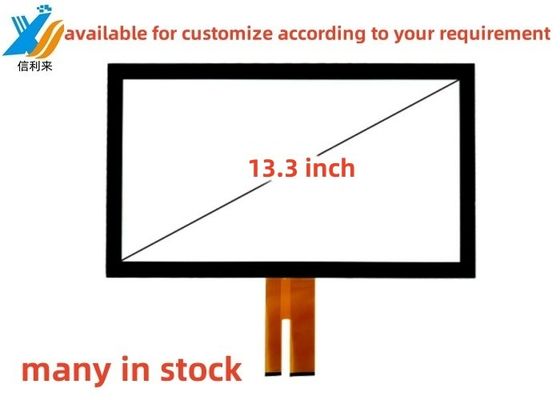 13.3 Inch Multi touch projected capacitive (PCAP) GG Touch Screen panel waterproof oilproof pen ...